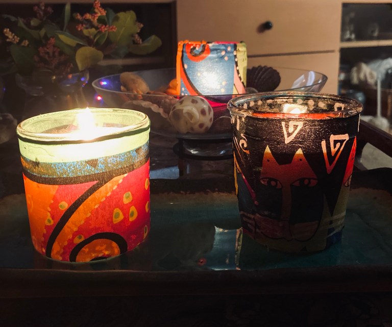 Easy DIY Mod Podge Candle Decor | Enchanted Seashells | Princess Rosebud